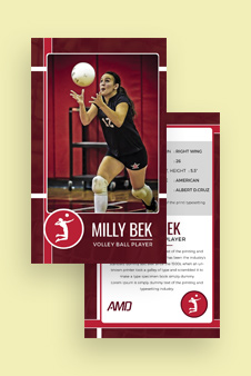 Free Volley Ball Trading Card Template in Adobe Photoshop, Illustrator ...