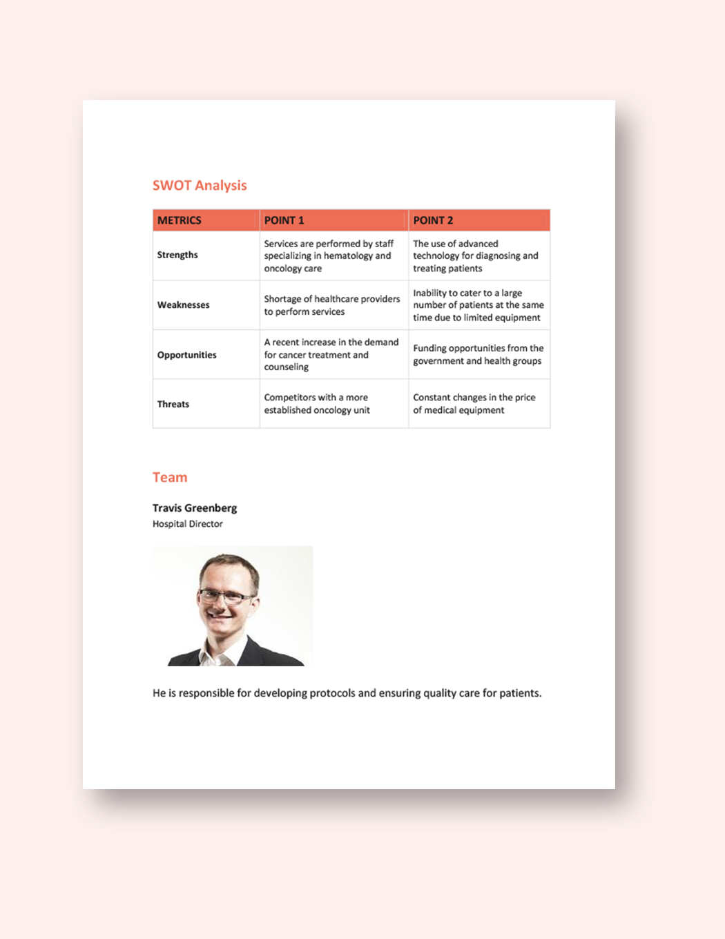 Hospital Strategic Plan Template - Google Docs, Word, Apple Pages ...