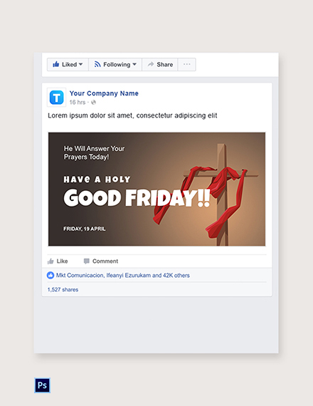 Good Friday Linkedin Post Template - PSD | Template.net