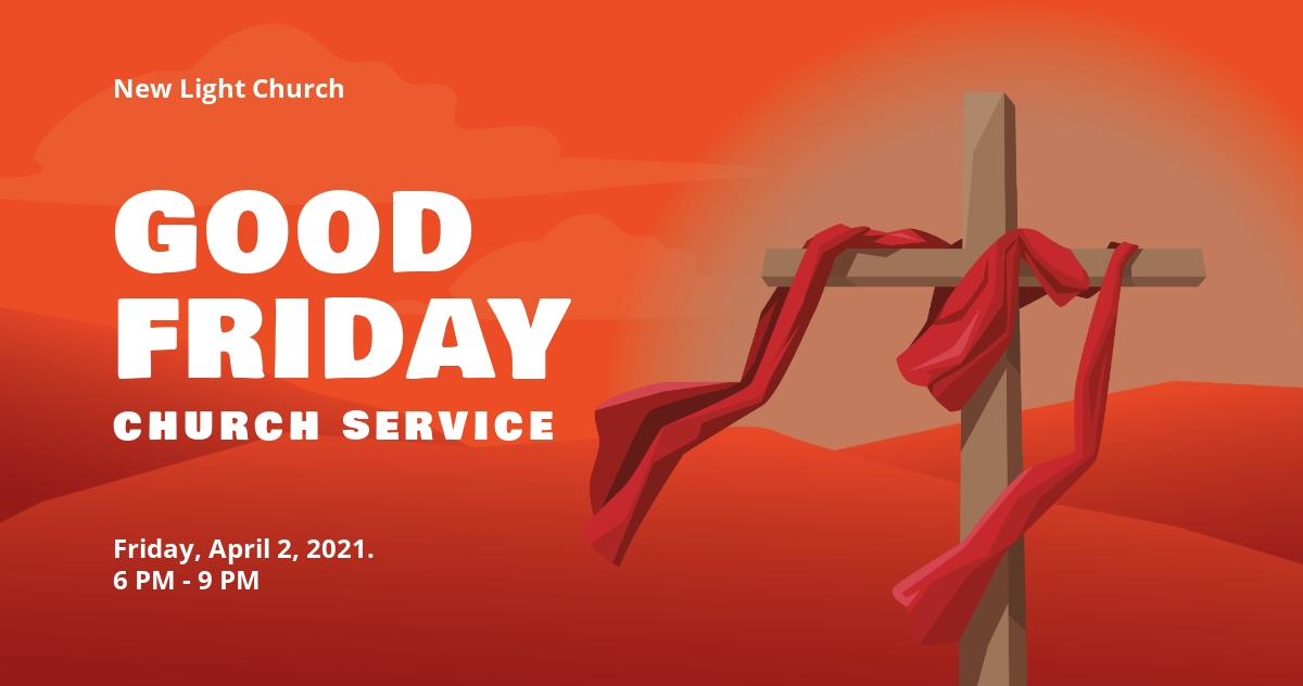 Good Friday Church Facebook Post Template