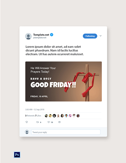 Good Friday Linkedin Post Template - PSD | Template.net