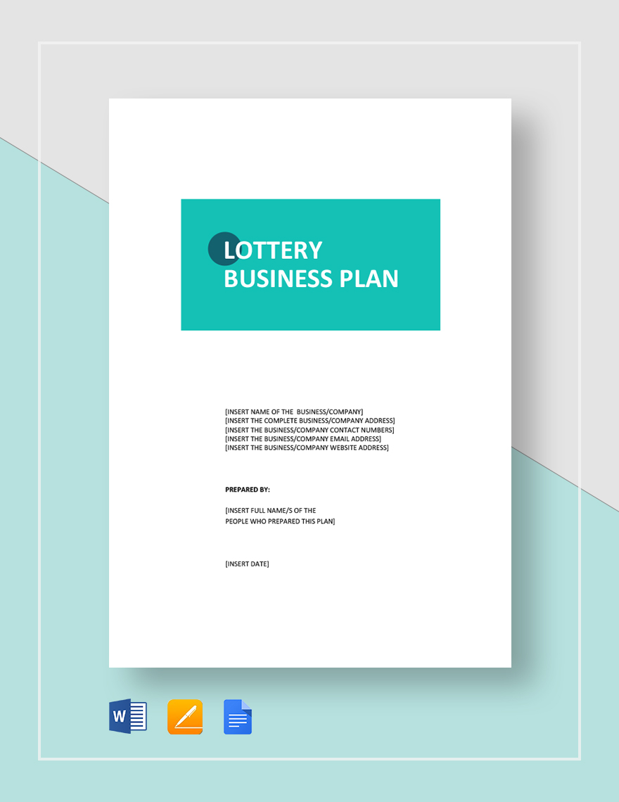 Lottery Business Plan Template - Google Docs, Word, Apple Pages ...
