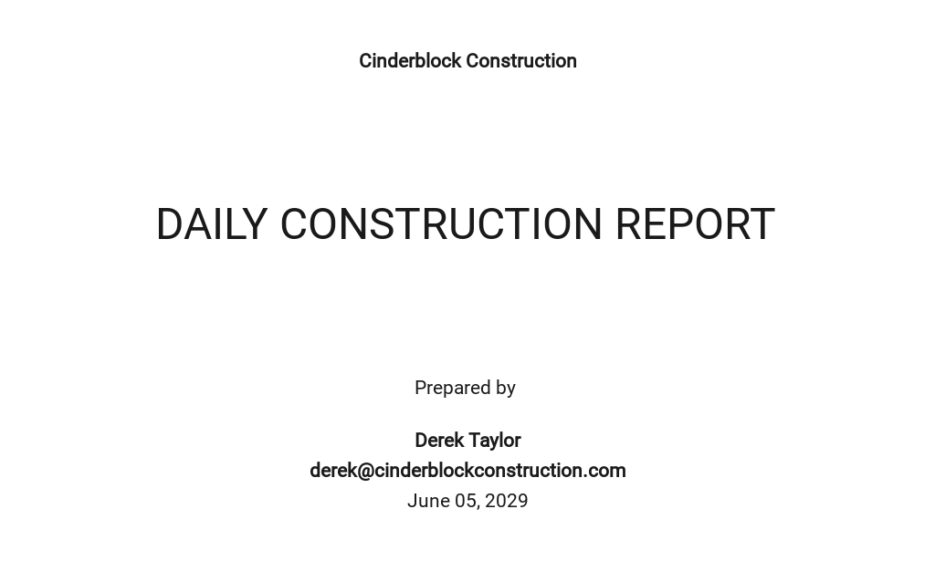 FREE Daily Safety Report Template - PDF | Word (DOC) | Apple (MAC ...