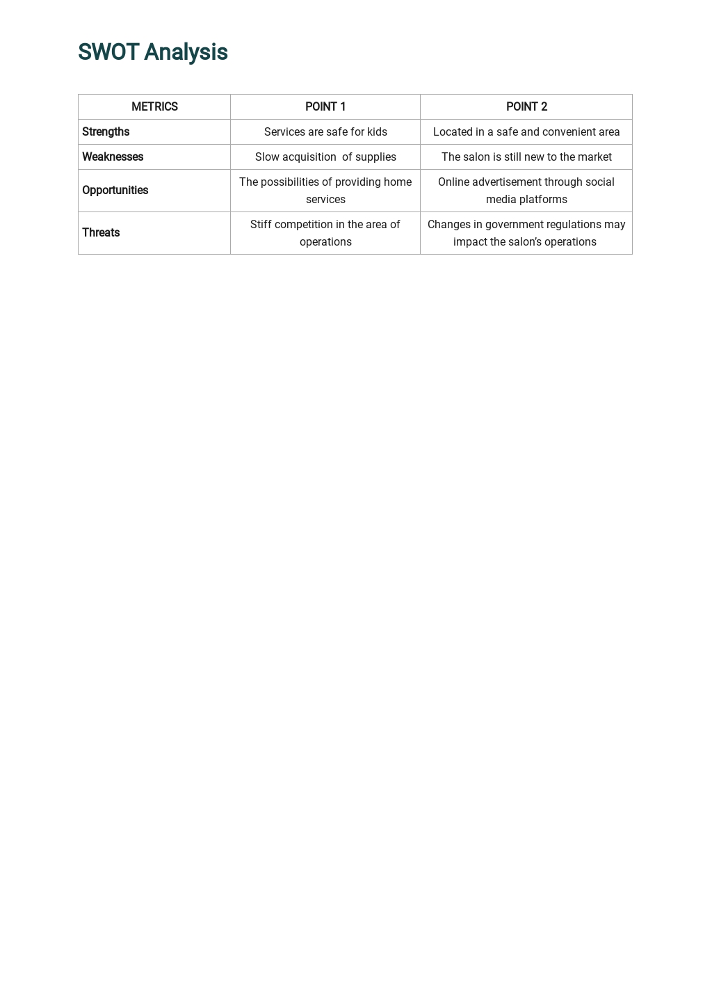 Nail Salon Business Plan Template Free PDF Word DOC Google Docs