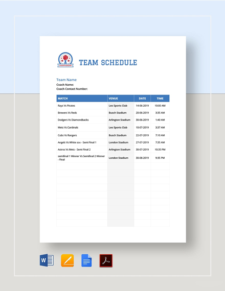 Feasibility Schedule Gantt Chart Template