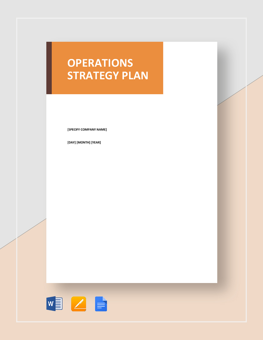 Operations Strategy Plan Template - Google Docs, Word, Apple Pages ...
