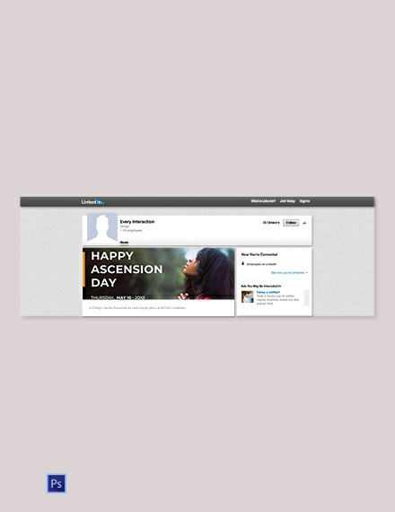 Free Ascension Day LinkedIn Blog Post Template