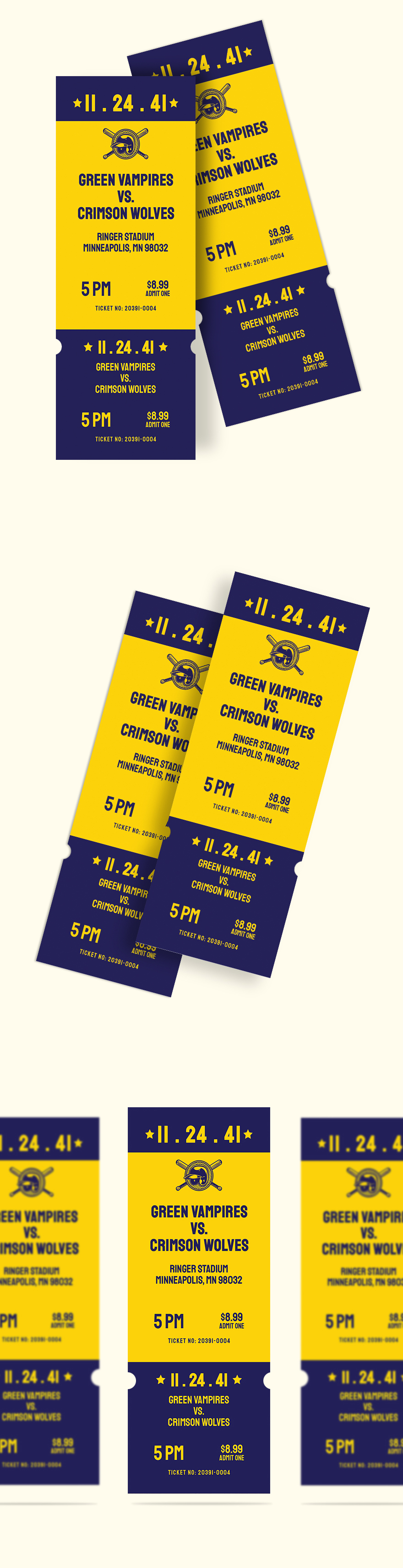 Baseball Ticket Template - Illustrator, Word, Apple Pages, PSD ...