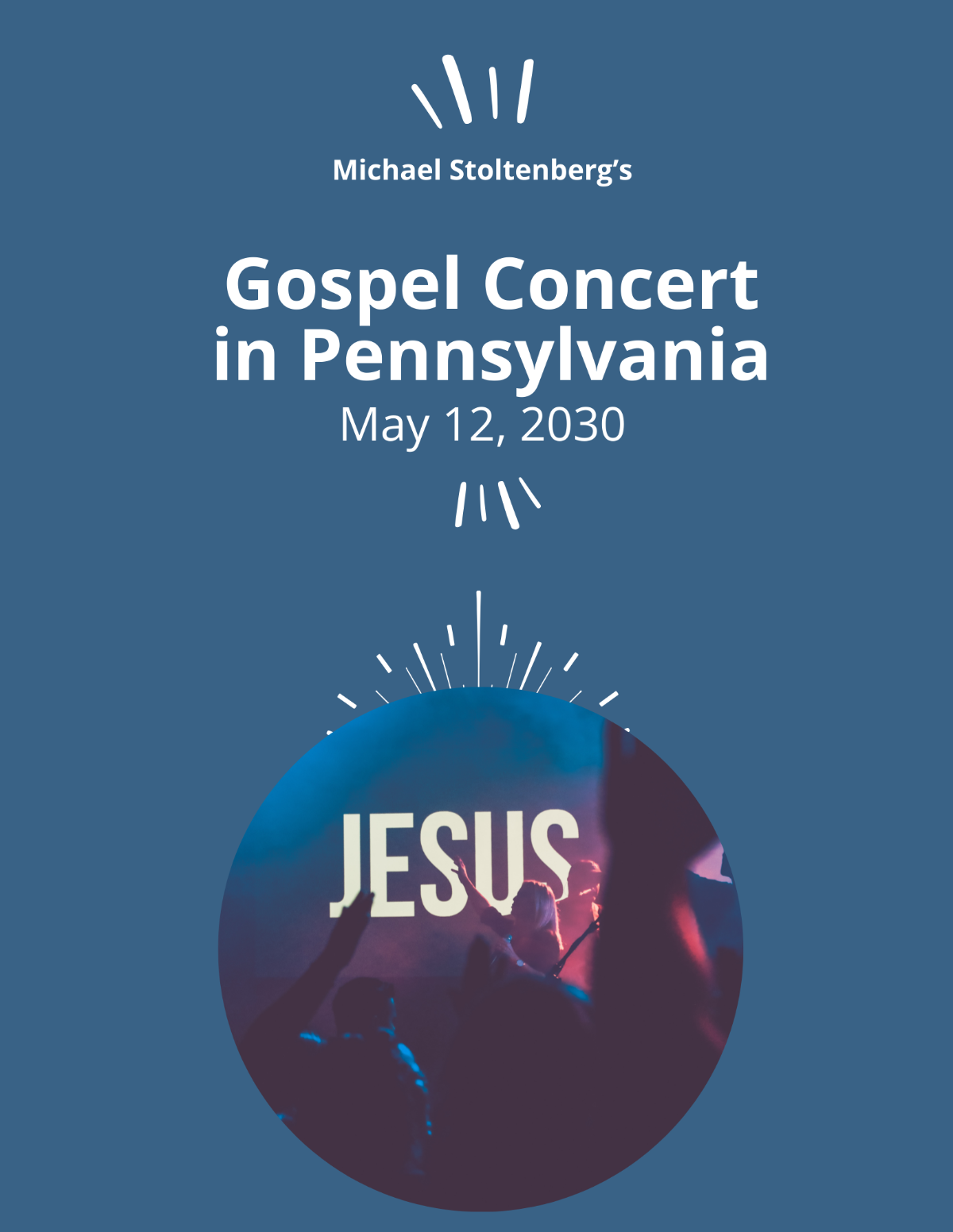 Modern Gospel Concert Flyer Template - Edit Online & Download Example ...