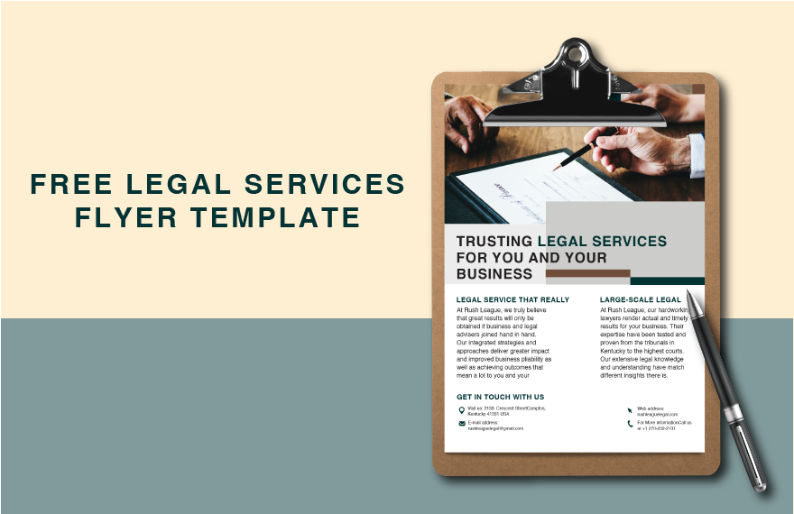 Free Legal Services Flyer Template - Google Docs, Illustrator, InDesign ...