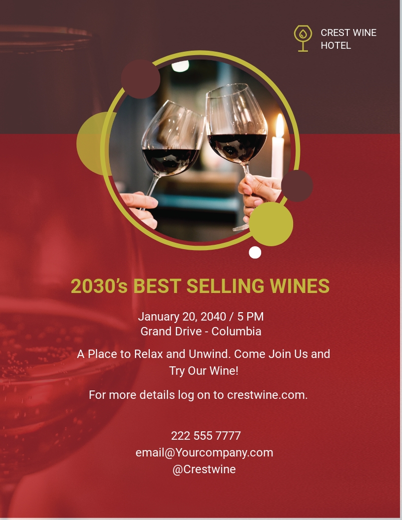 Wine Country Hotel Flyer Template