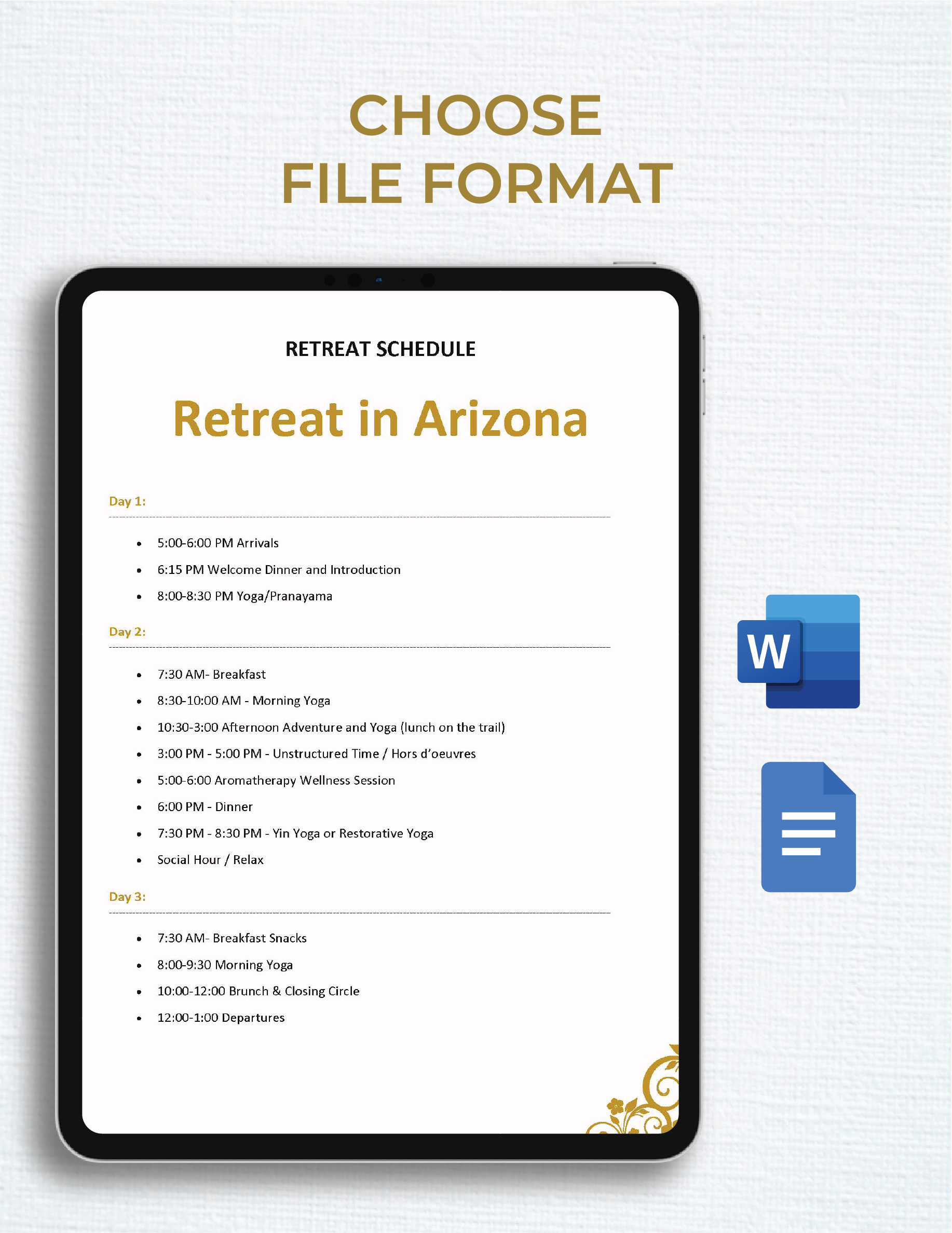 Retreat Schedule Template - Download in Word, Google Docs, Apple Pages ...
