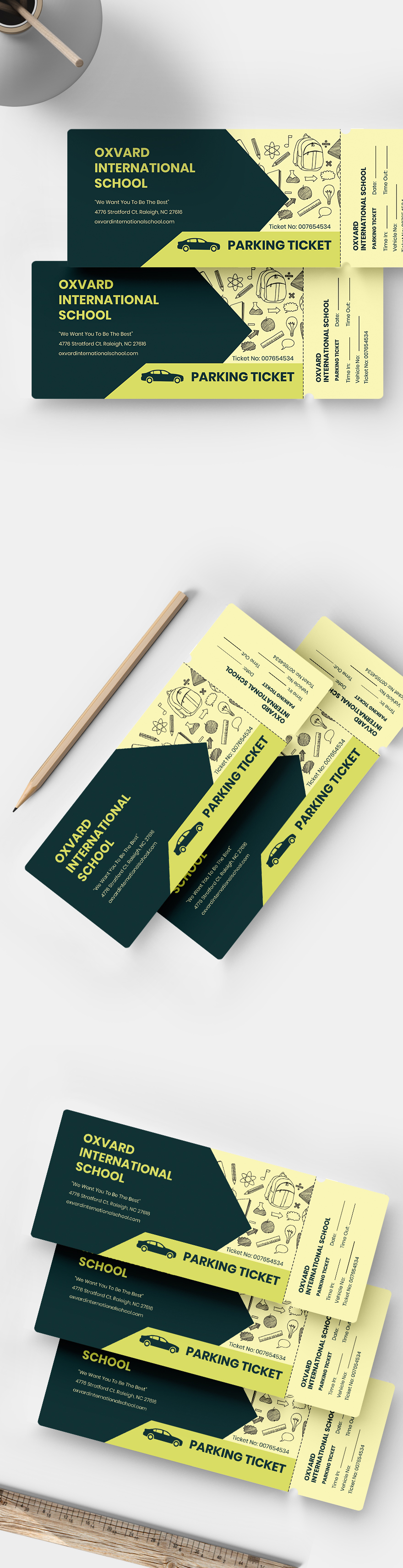 Free Valet Parking Ticket Template - Illustrator, Word, Apple Pages ...