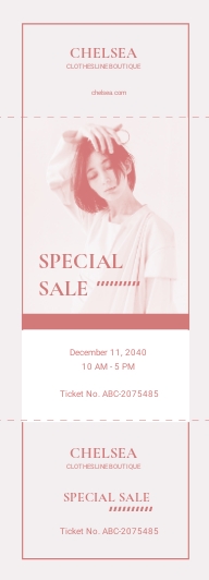 Free Simple Sale Ticket Template