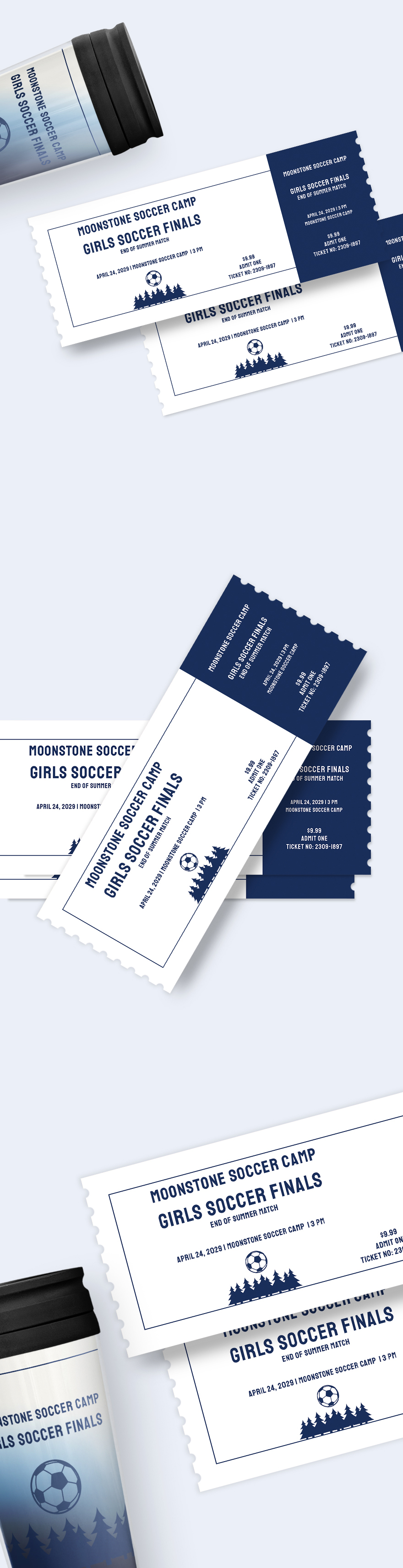 Soccer Event Ticket Template - Illustrator, Word, Apple Pages, PSD ...