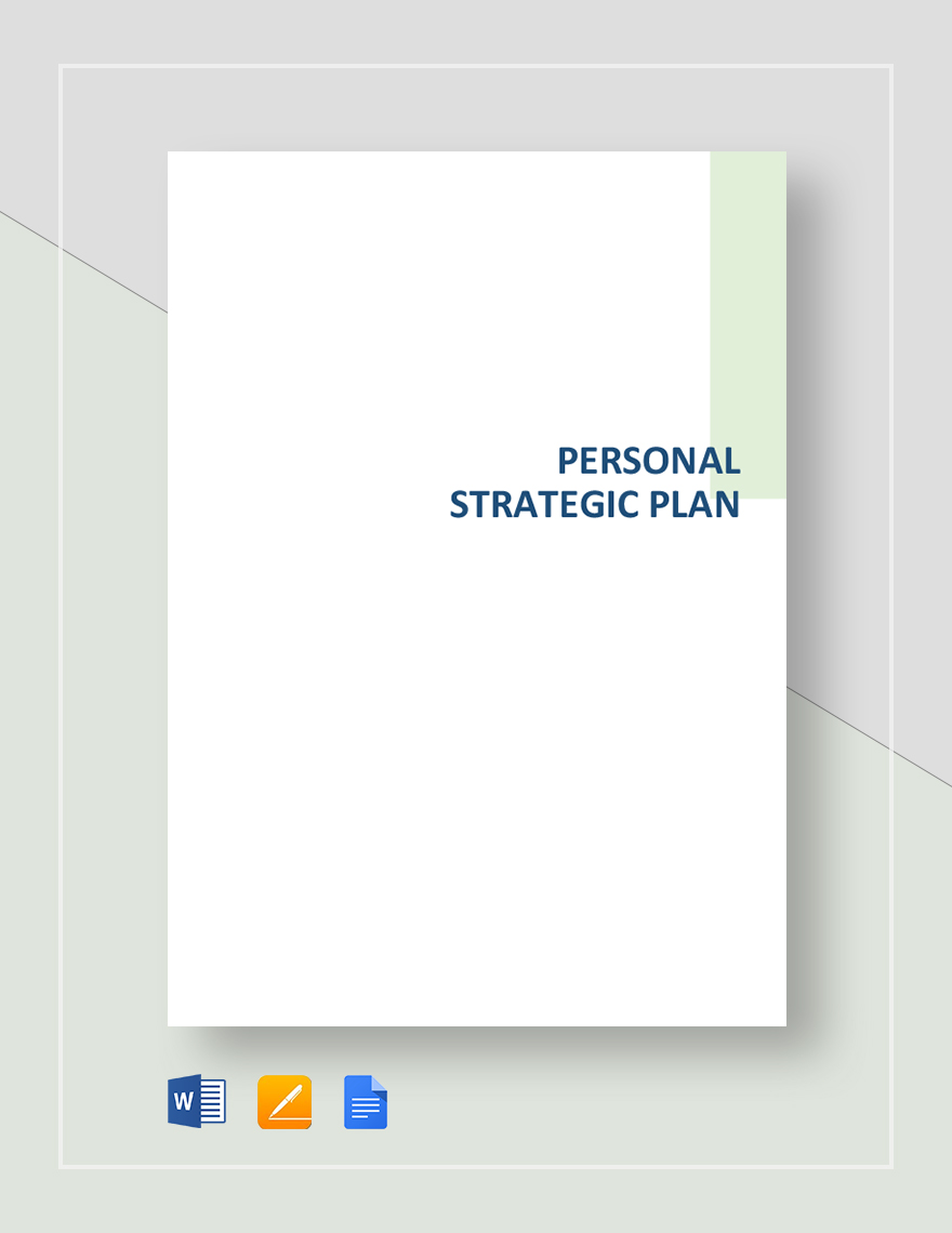 Personal Strategic Plan Template - Google Docs, Word, Apple Pages ...