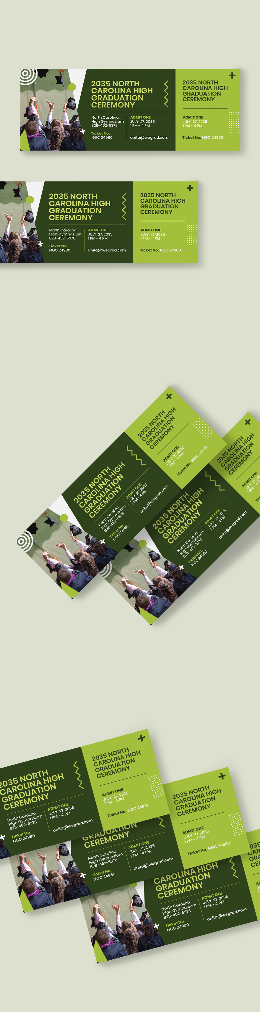 Blank Graduation Ticket Template - Illustrator, PSD | Template.net