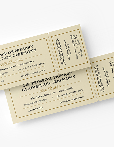 Graduation Diploma Event Ticket Template Illustrator Word Apple 