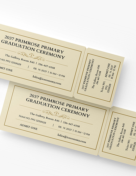 Graduation Diploma Event Ticket Template Illustrator Word Apple 