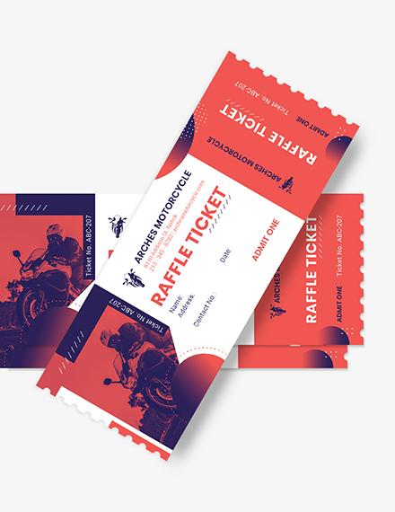Motorcycle Raffle Ticket Templates | Reviewmotors.co