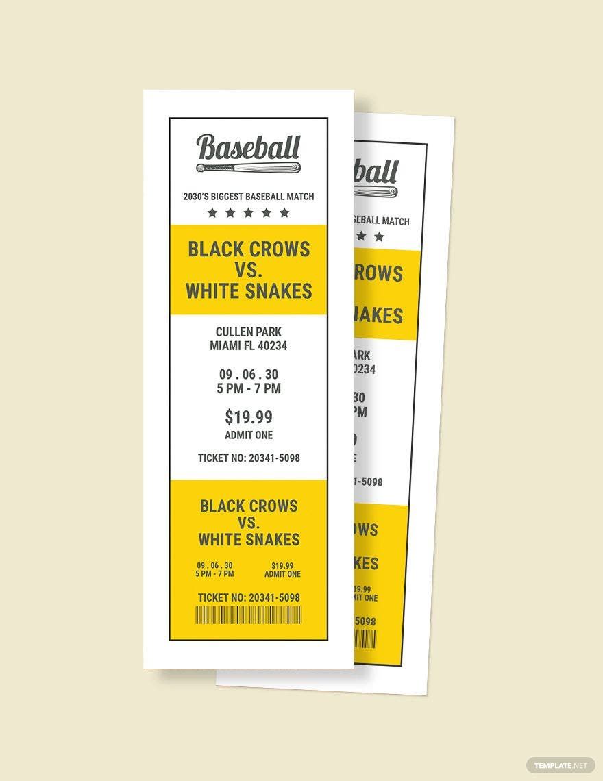 FREE Printable Ticket Template Download In Word Google Docs PDF 