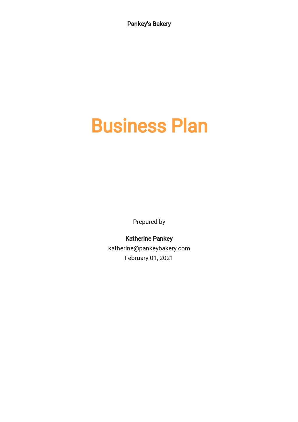 Business Plan Google Docs Template