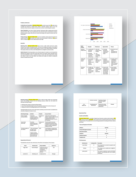 Vacation Rental Business Plan Template Google Docs Word Apple Pages Vacation Rental Business Plan Template Google Docs Word Apple Pages
