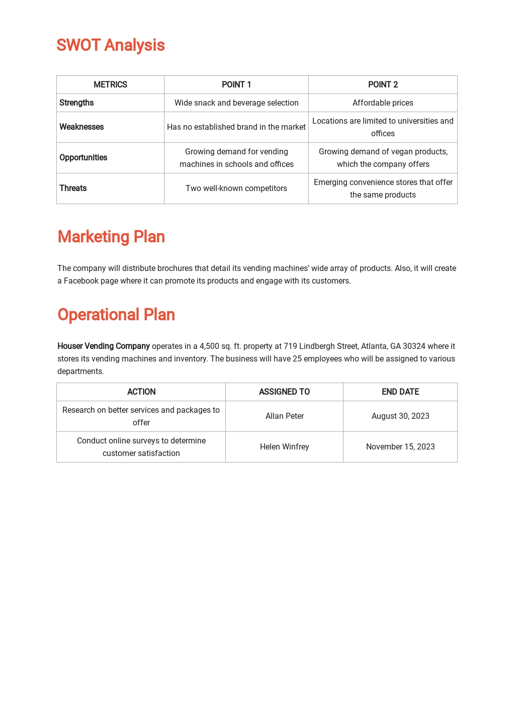 Vending Machine Proposal Email Template