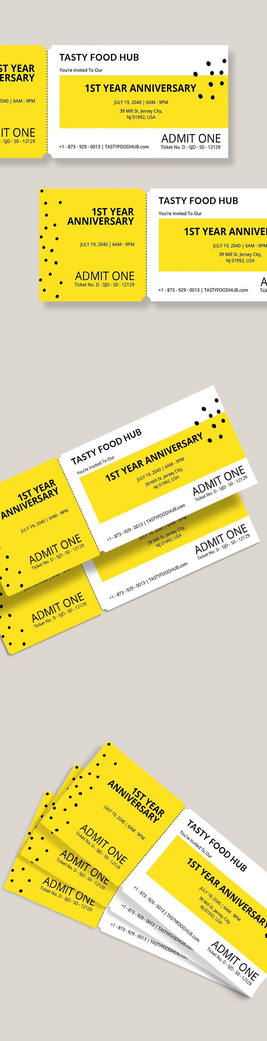 Luncheon Food Ticket Template - Illustrator, Word, Apple Pages, PSD ...