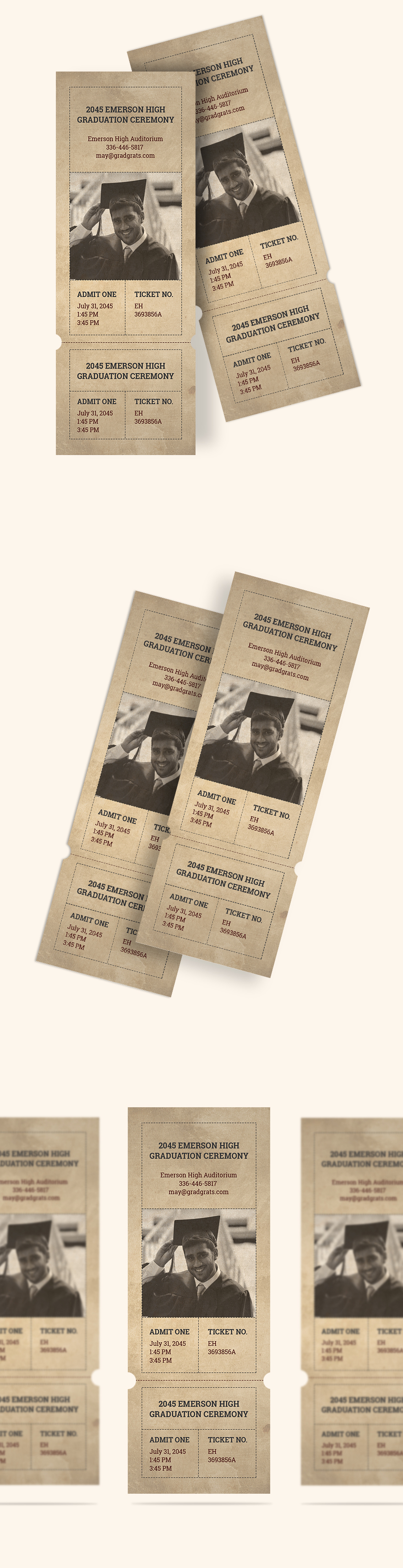 Vintage Ticket Template - Illustrator, InDesign, Word, Apple Pages, PSD ...