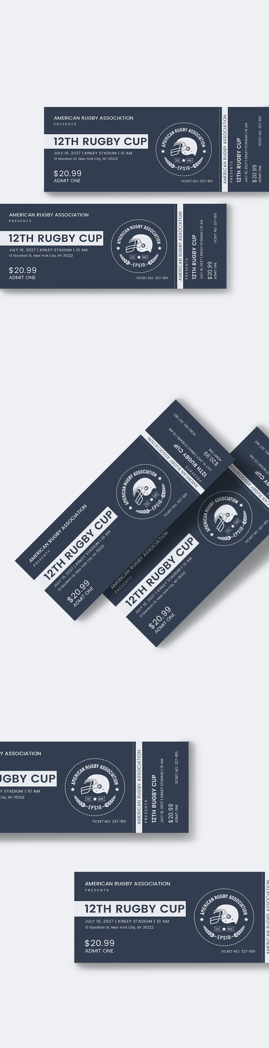 Rugby Ticket Template - Illustrator, Word, Apple Pages, PSD, Publisher ...