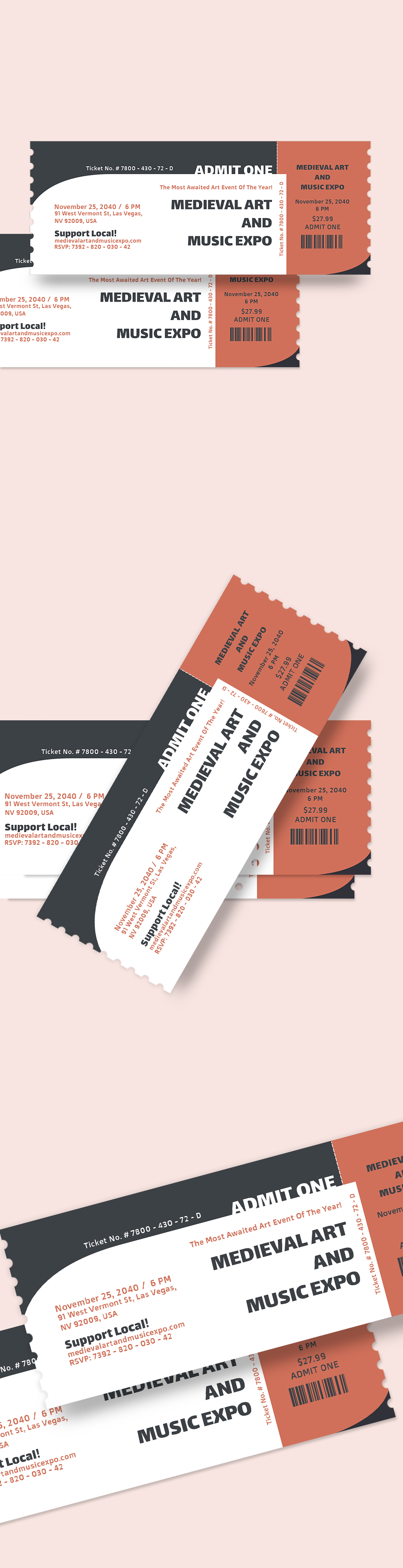 Free Admit One VIP Ticket Template - Illustrator, Word, Apple Pages ...