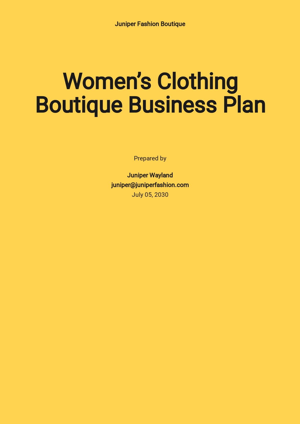 Online Clothing Brand Business Plan Template Free PDF Google Docs 
