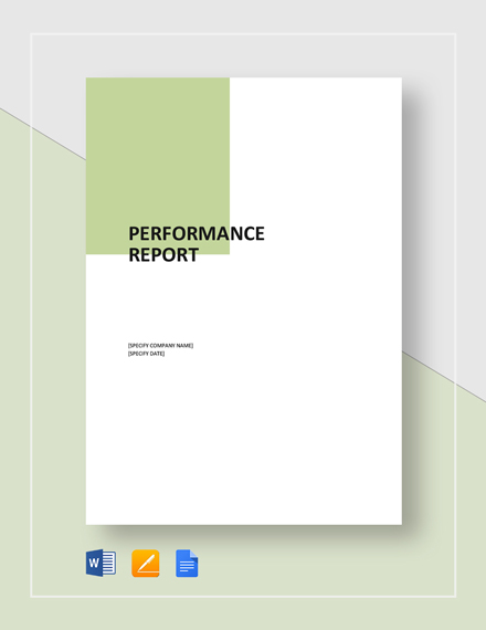Performance Report Template - 17+ Free Sample, Example Format Download