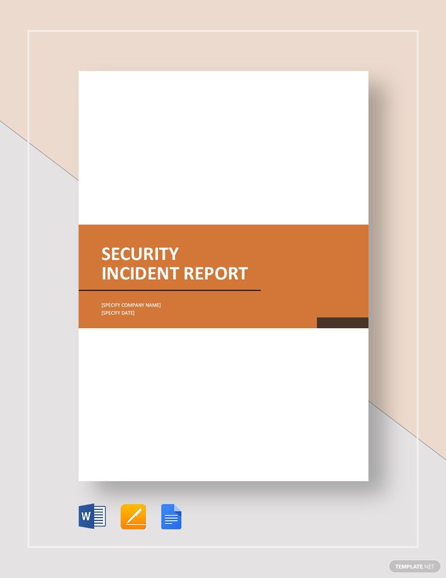 Free Security Incident Report Template Download In Word Google Docs Free Security Incident Report Template Download In Word Google Docs