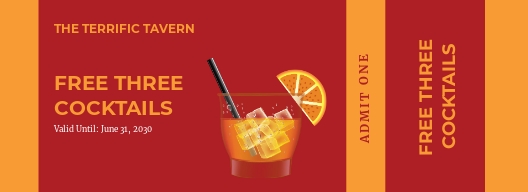 Bar Drink Ticket Template