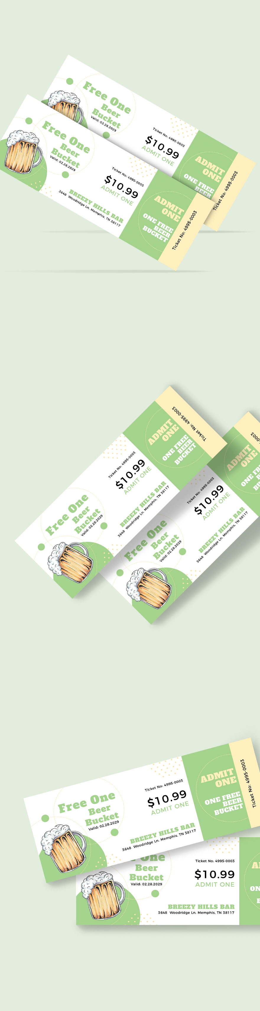 Beer Fest Drink Ticket Template - Illustrator, Word, Apple Pages, PSD ...