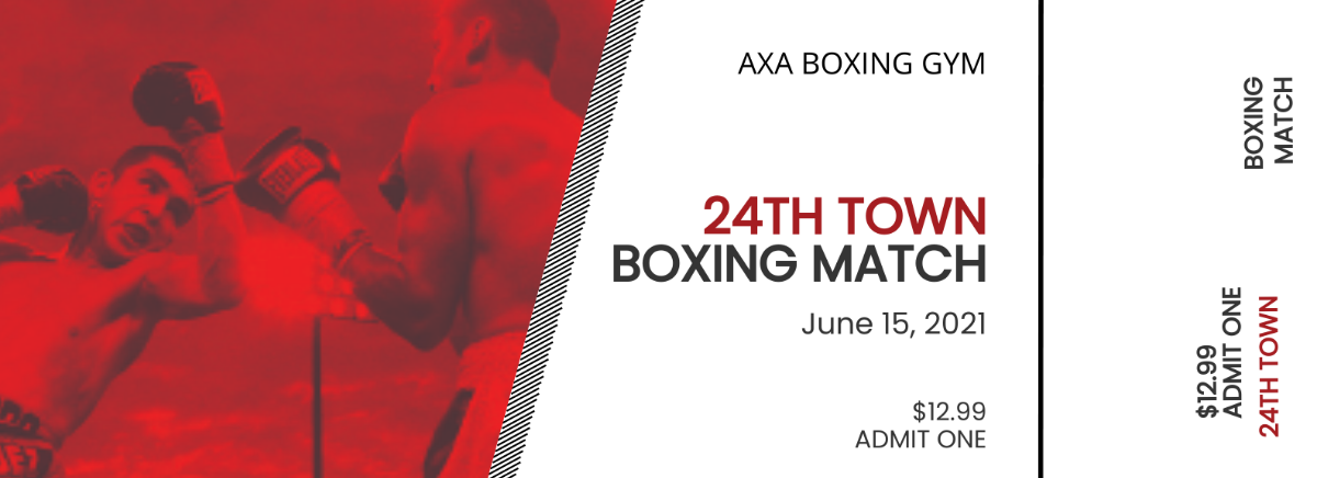 Free Boxing Ticket - Edit Online & Download | Template.net