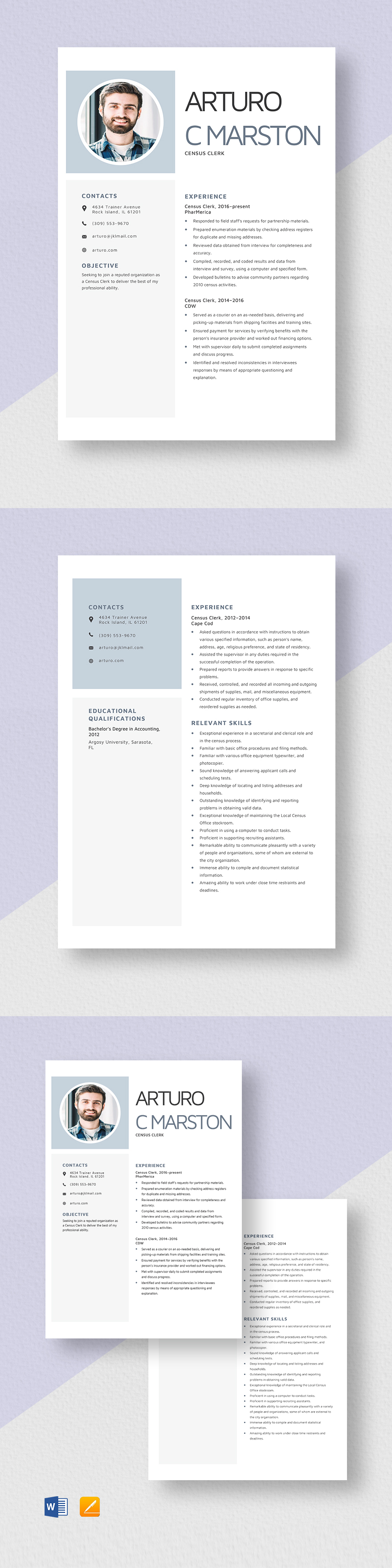 Medical Record Clerk Resume Template - Word, Apple Pages | Template.net