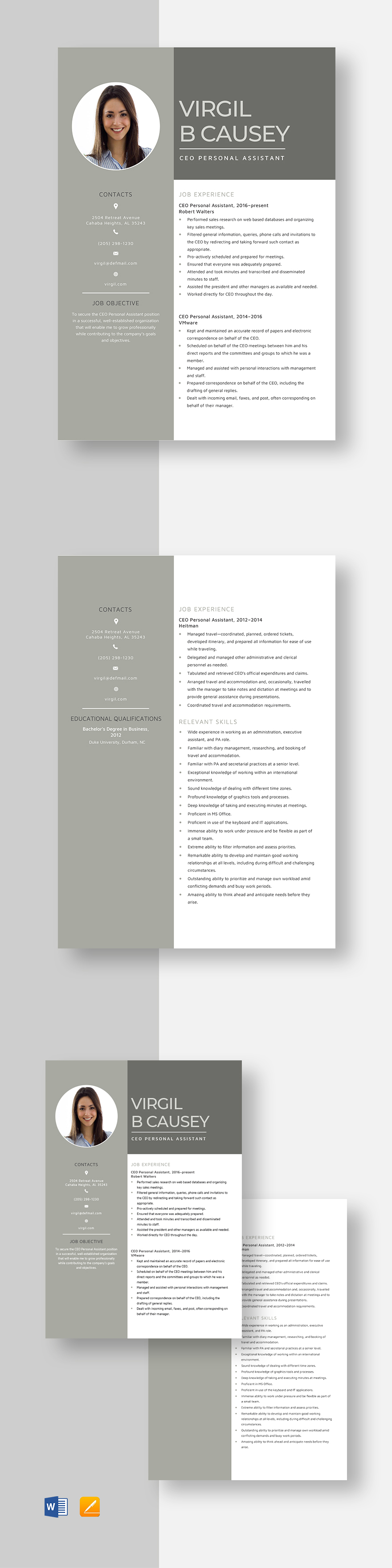 Personal Shopper Resume Template - Word, Apple Pages | Template.net
