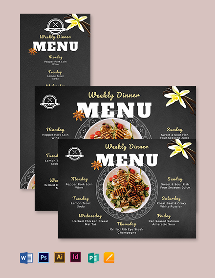 Elegant Dinner Menu Designs - 34+ Free Templates in PSD, AI, Vector EPS