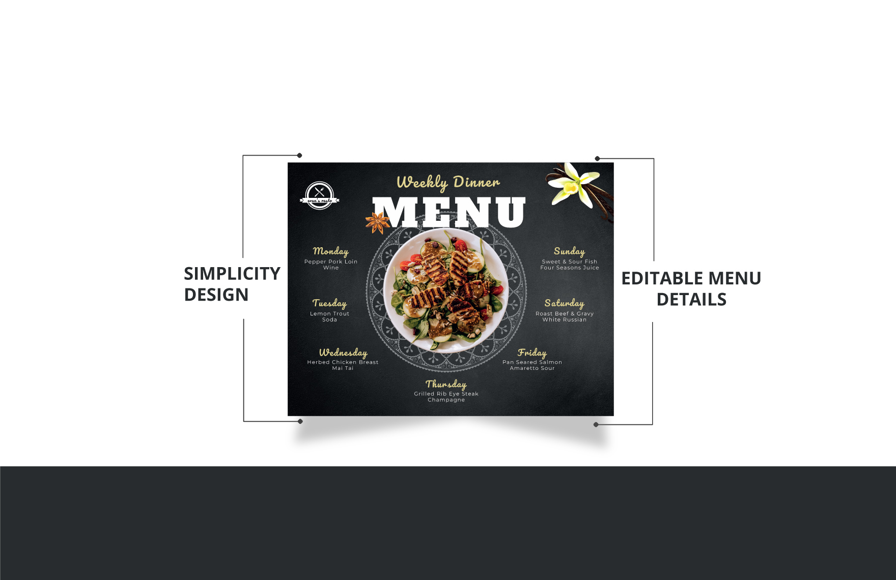 Weekly Dinner Menu Template - Download in Word, Google Docs ...