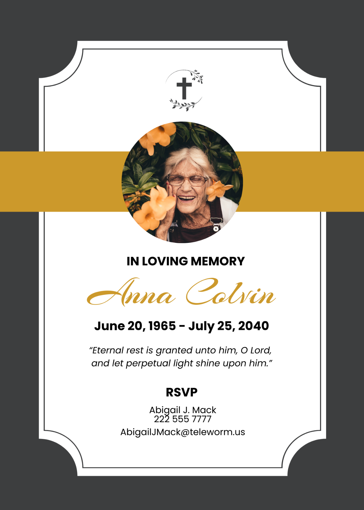 Free Funeral Card Templates Editable And Printable