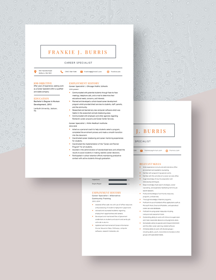 BPO Career Resume Template - InDesign, Word, Apple Pages, PSD ...