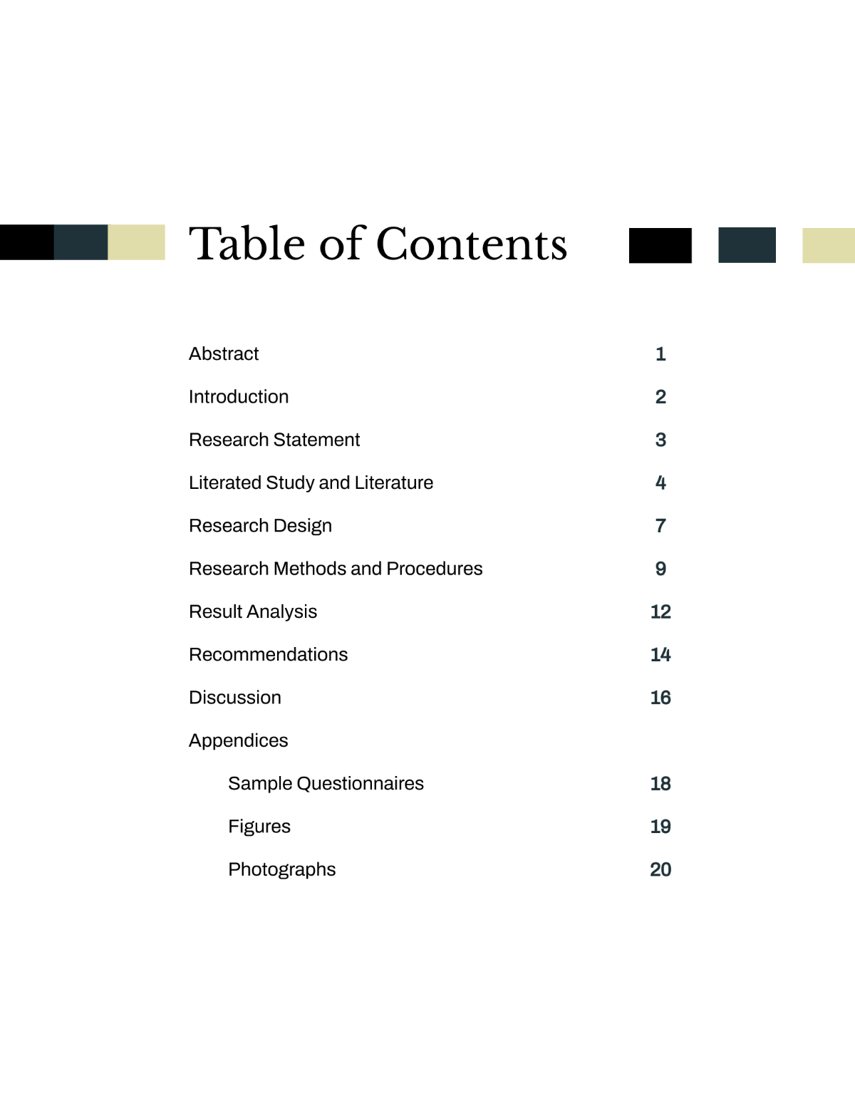 FREE Table Of Content Templates Examples Edit Online Download