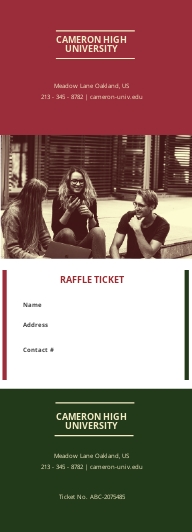 Education Raffle Ticket Template