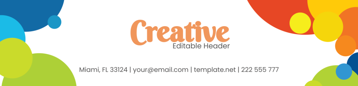 Creative Editable Header - Edit Online & Download Example