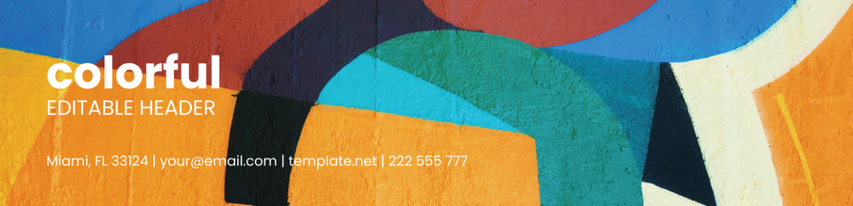 Colorful Editable Header - Edit Online & Download Example
