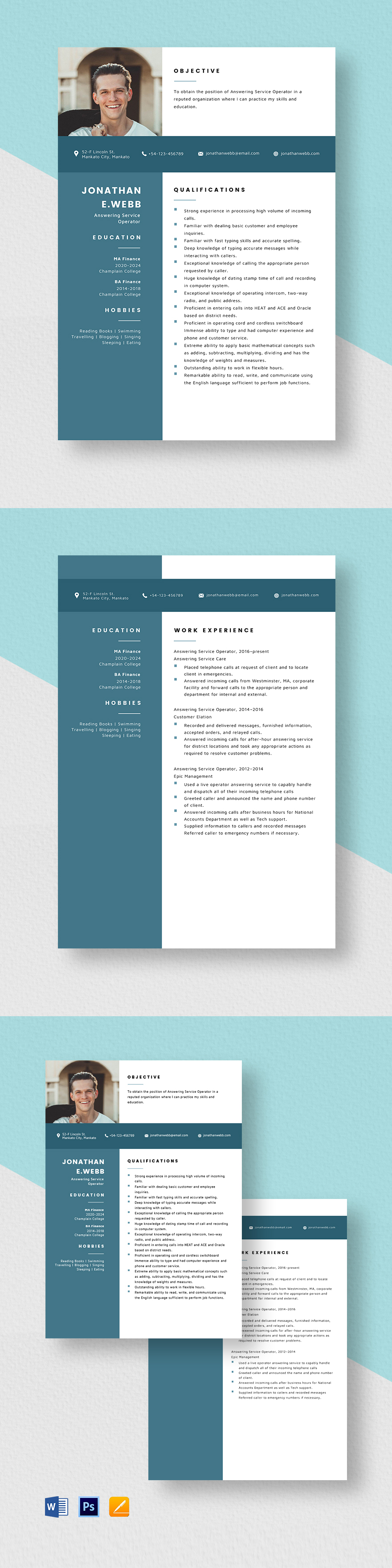 Board Operator Resume Template - Word, Apple Pages | Template.net