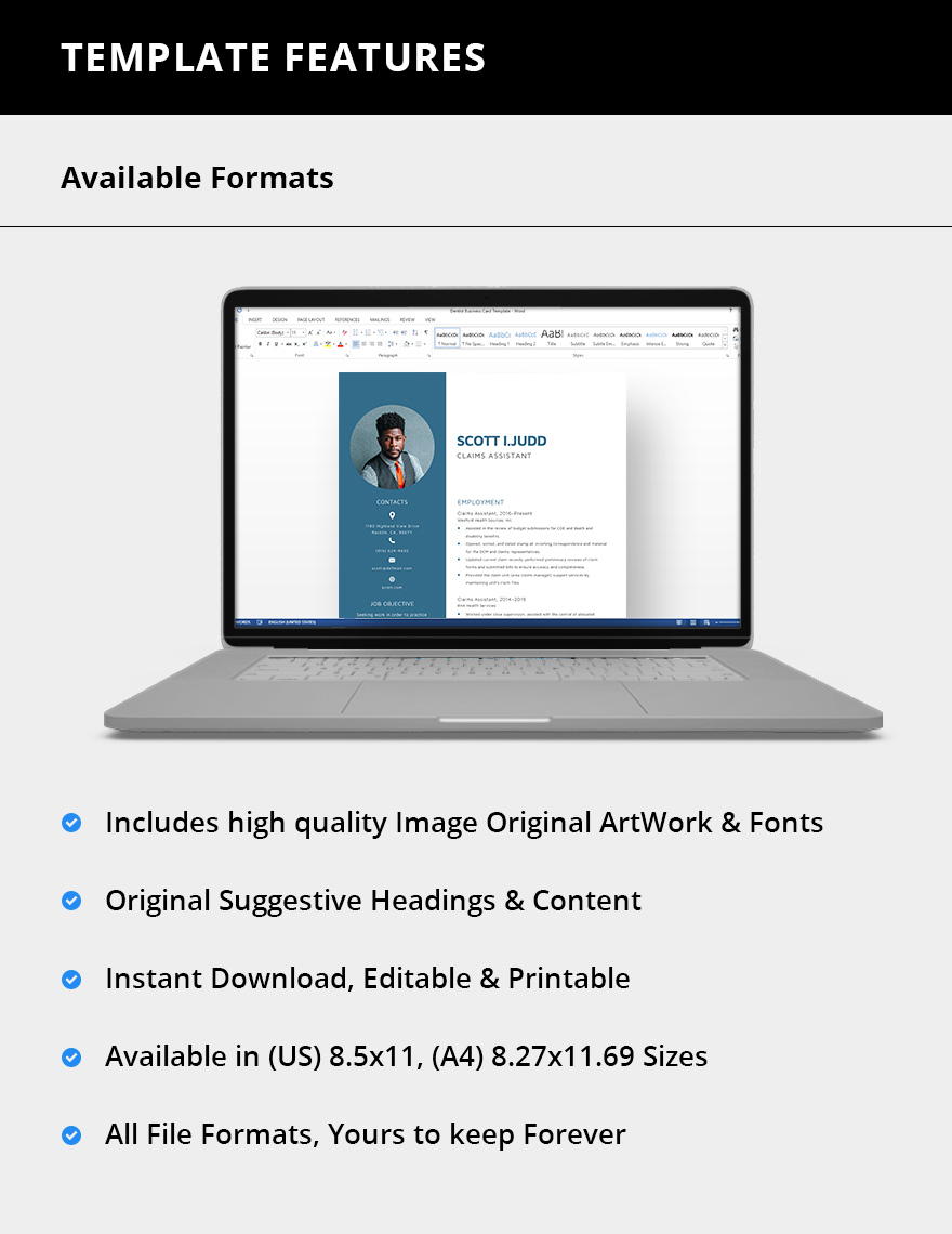 Claims Assistant Resume - Word, Apple Pages | Template.net